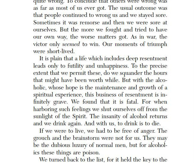 How To Deal With Resentments… – Anonymous Alcoholics